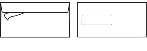 Kuvert E65 V2 Självhäftande 90g vit 500st/fp - Sober - papperskungen.se
