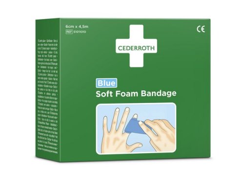 Plåster CEDERROTH Soft Foam blå 6cmx4,5m - Cederroth - papperskungen.se